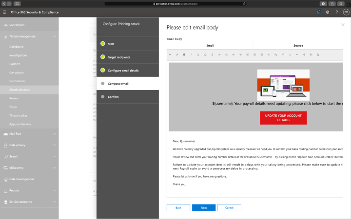 Microsoft Office 365 ATP Attack Simulator – Microsoft Security Blog