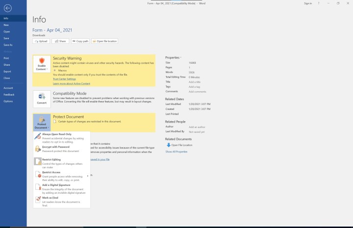 Microsoft Word Malware Example – Microsoft Security Blog