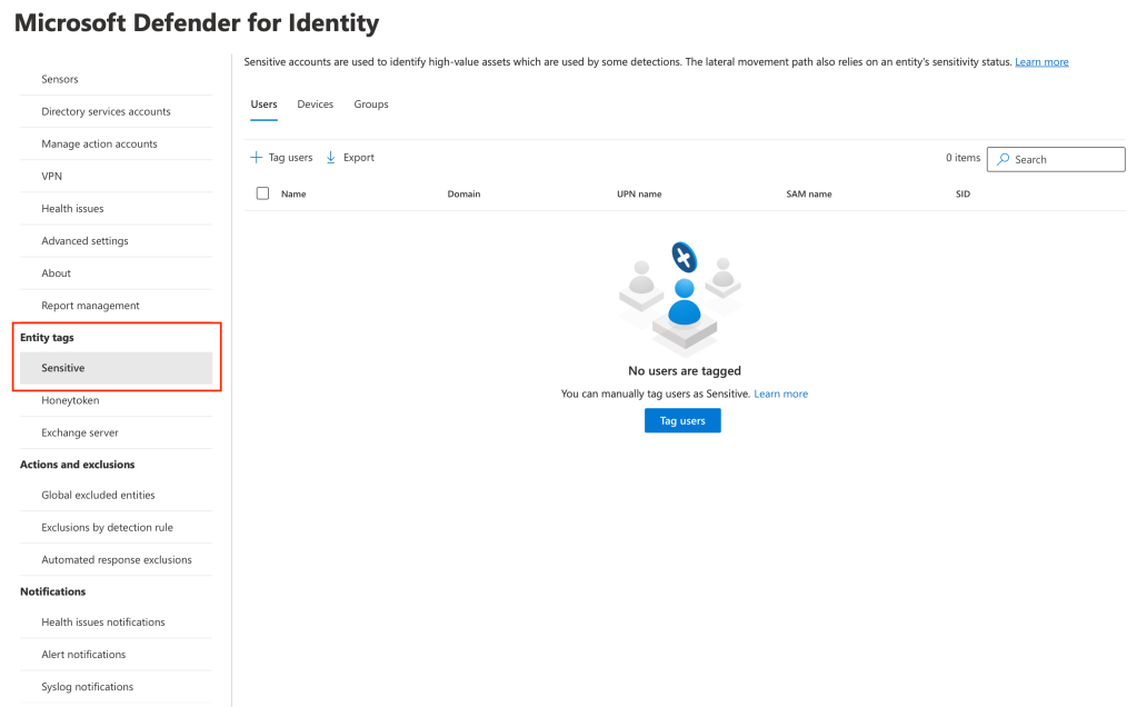 Microsoft Defender for Identity Recommended Actions: Remove dormant accounts from sensitive ...